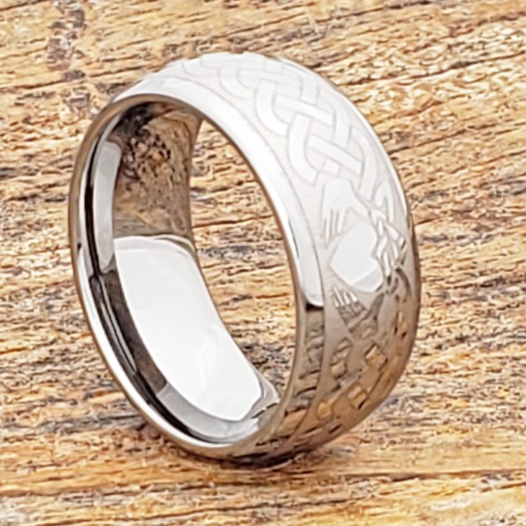 Hammered Rings - Bright Silver | Beveled - Forever Metals