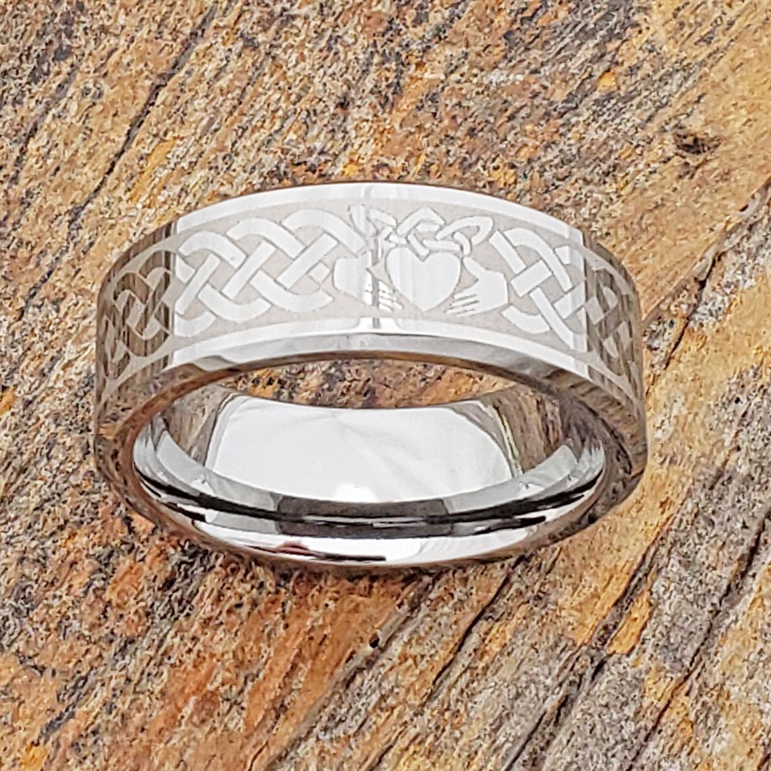 Clatter Irish Claddagh Rings - Beveled Style - Forever Metals