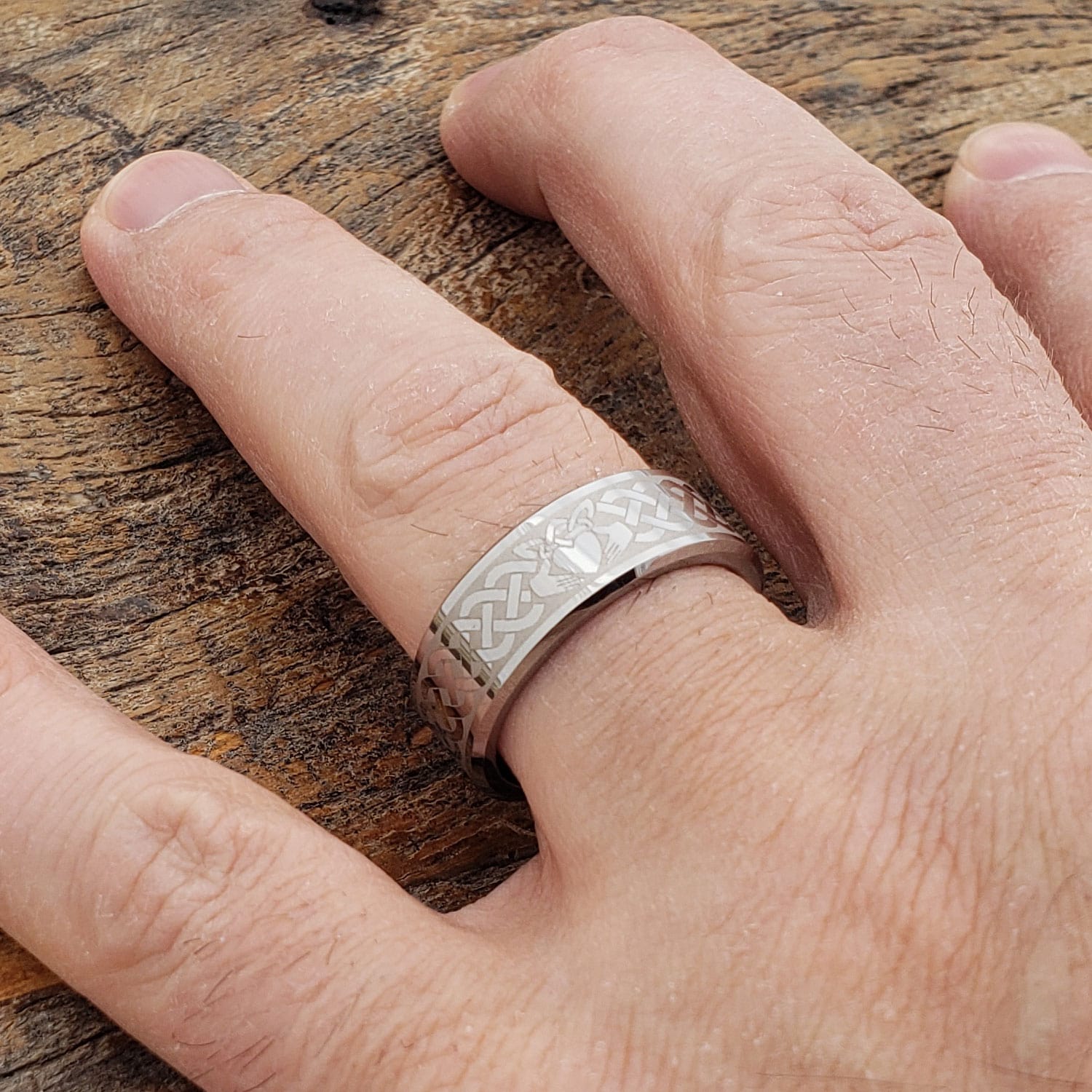 Clatter Irish Claddagh Rings - Beveled Style - Forever Metals