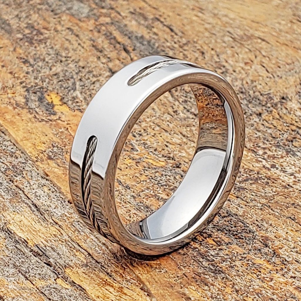 Corvus Silver Cable Inlay Rings - Mind-Blowing - Forever Metals