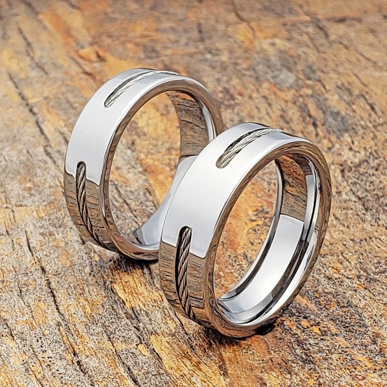 Corvus Silver Cable Inlay Rings - Mind-Blowing - Forever Metals