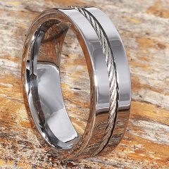 Corvus Silver Cable Inlay Rings - Mind-Blowing - Forever Metals