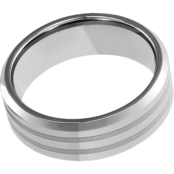 Leda Engraved Inlay Rings - Matching for Couples - Forever Metals