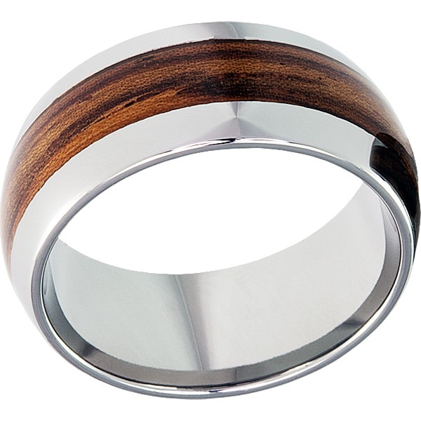 Neptune Wooden Rings - Men's Redwood Inlay - Forever Metals