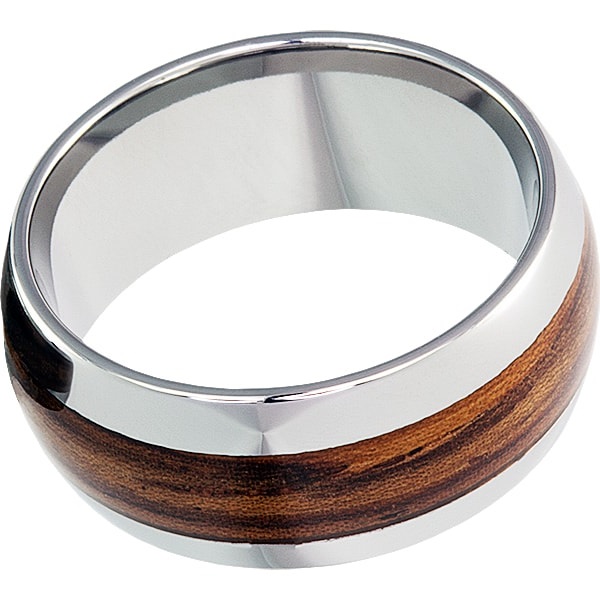 Neptune Wooden Rings - Men's Redwood Inlay - Forever Metals