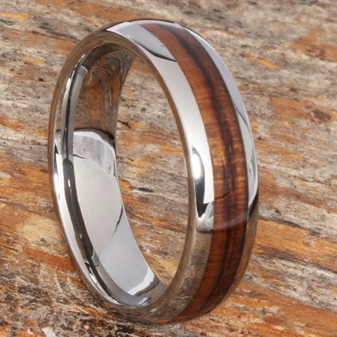 Neptune Men's Redwood Wooden Rings - Forever Metals