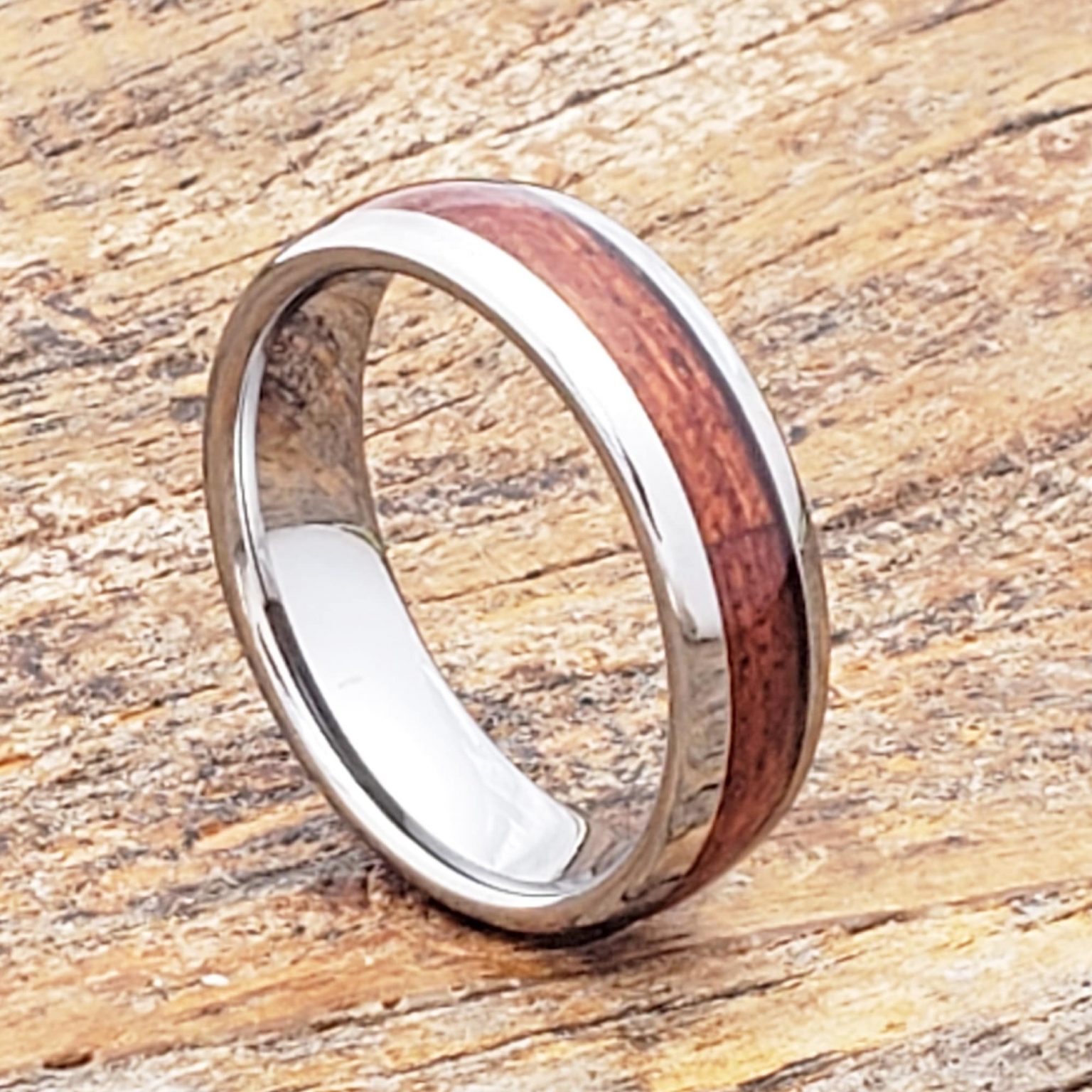 Neptune Men's Redwood Wooden Rings - Forever Metals