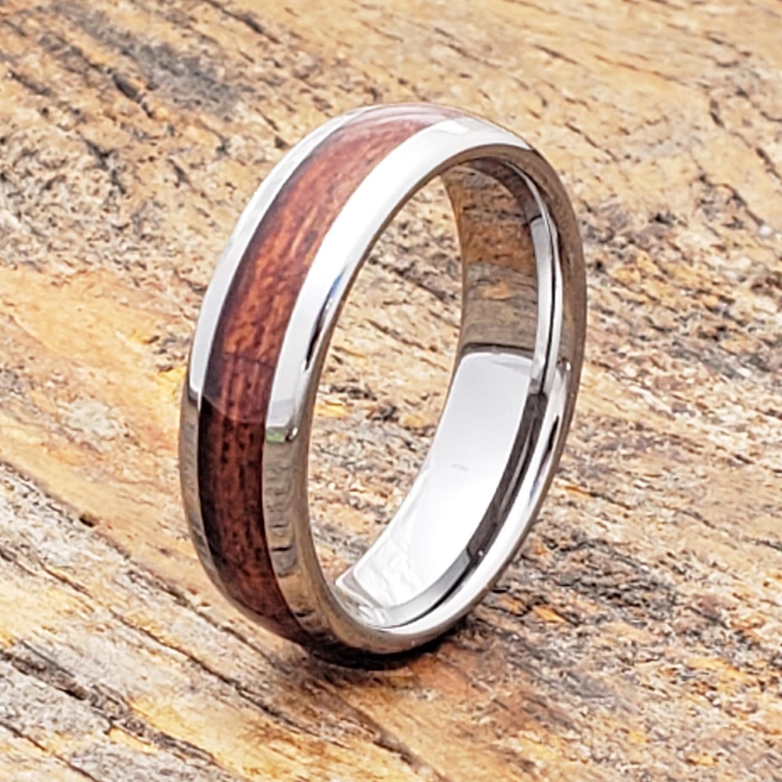 Neptune Men's Redwood Wooden Rings - Forever Metals