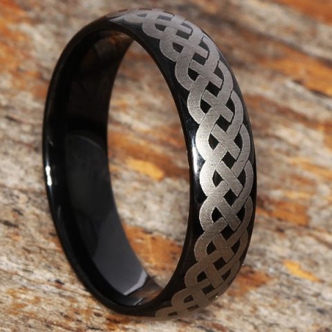 Octavian Black Rope Celtic Rings - Forever Metals
