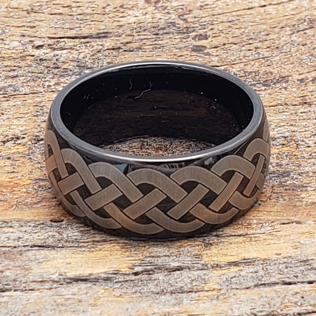 Octavian Unique Black Rope Celtic Rings - Forever Metals