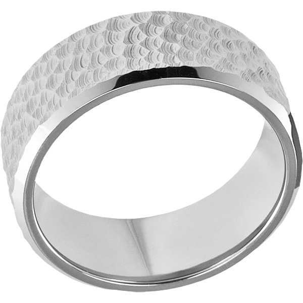 Hammered Rings - Bright Silver | Beveled - Forever Metals
