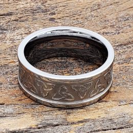 Conquest Carved Triquetra Trinity Signet Rings - Forever Metals