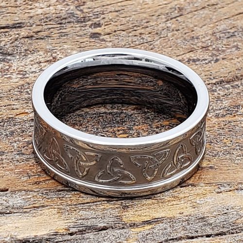 Conquest Carved Triquetra Trinity Signet Rings - Forever Metals