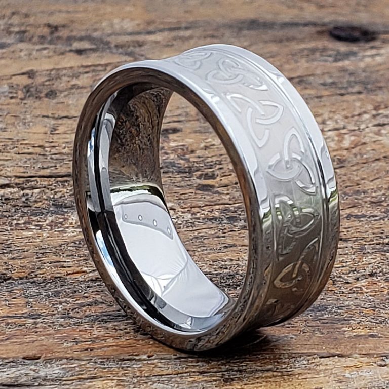 Conquest Carved Triquetra Trinity Signet Rings - Forever Metals