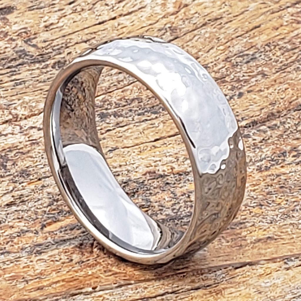 Hammered Rings with special peened polished finish - Forever Metals