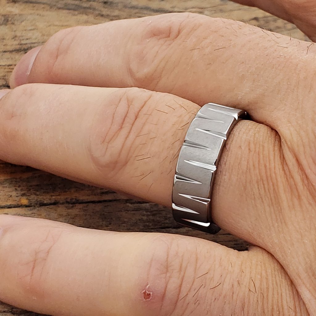 Unity Carved Brushed Unique Rings - Buy Now - Forever Metals