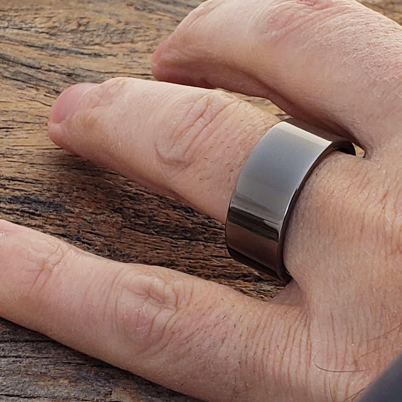 Europa Black Ice Gunmetal Tungsten Rings - Forever Metals