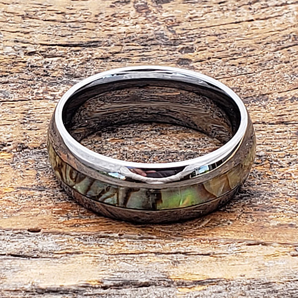 Regal Mens Inlay Abalone Shell Rings - Forever Metals