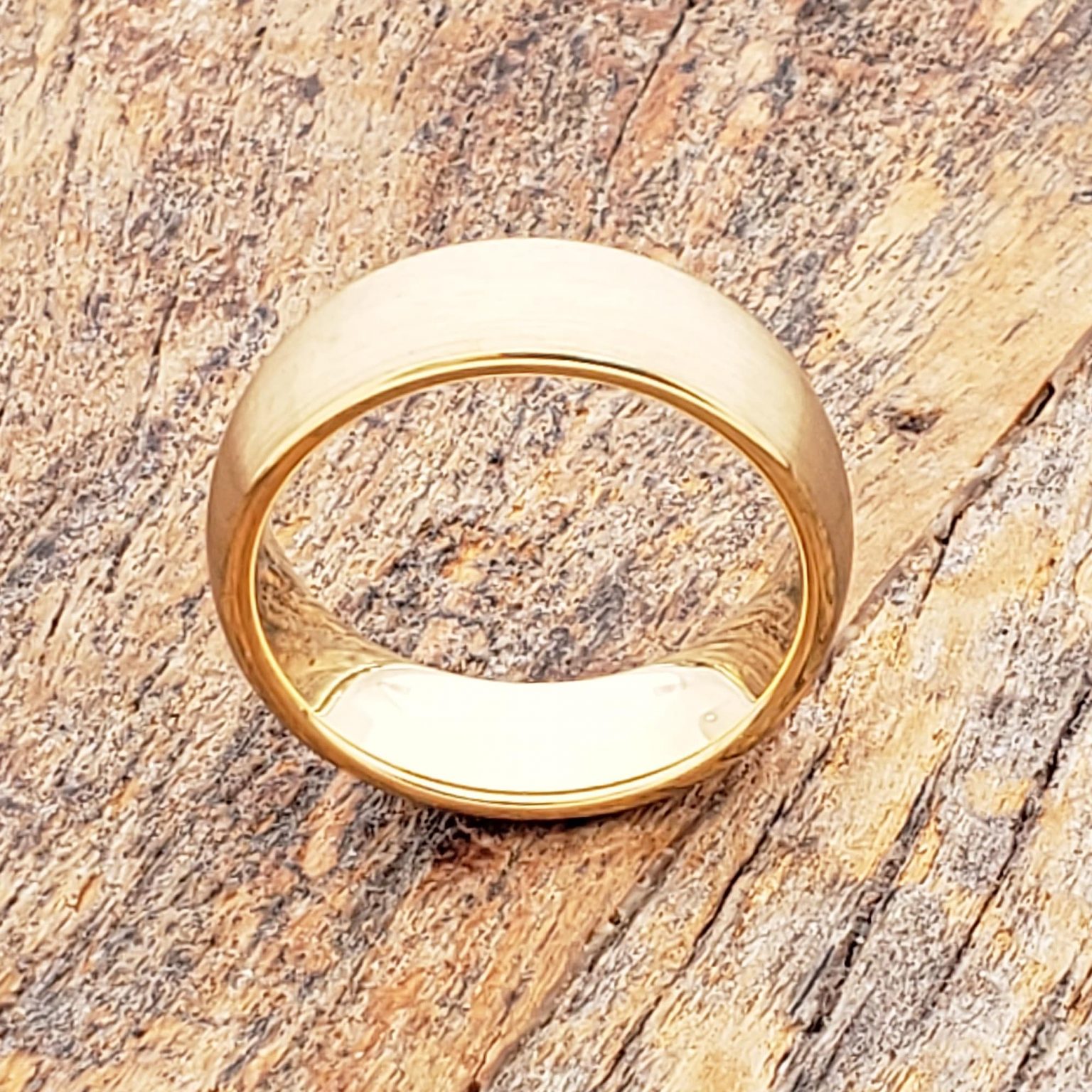 Bellatrix Antique Brushed Gold Tungsten Rings - Forever Metals