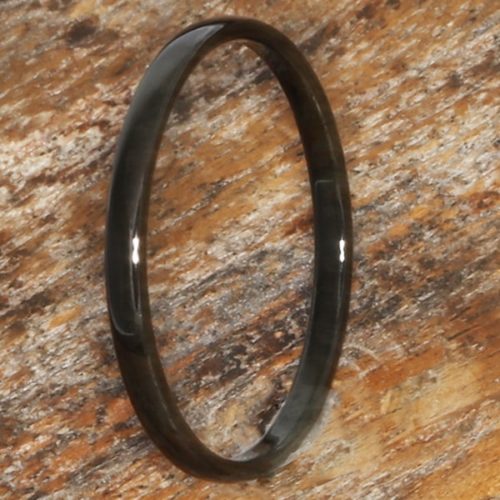Eclipse Womens Stackable Rings - Black - Forever Metals