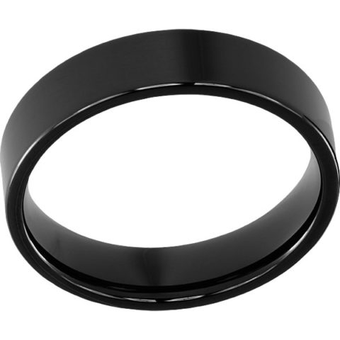 Europa Black Pipe Cut Tungsten Rings - Forever Metals