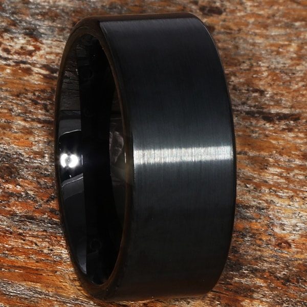 Europa Rare Black Brushed Tungsten Rings - Forever Metals