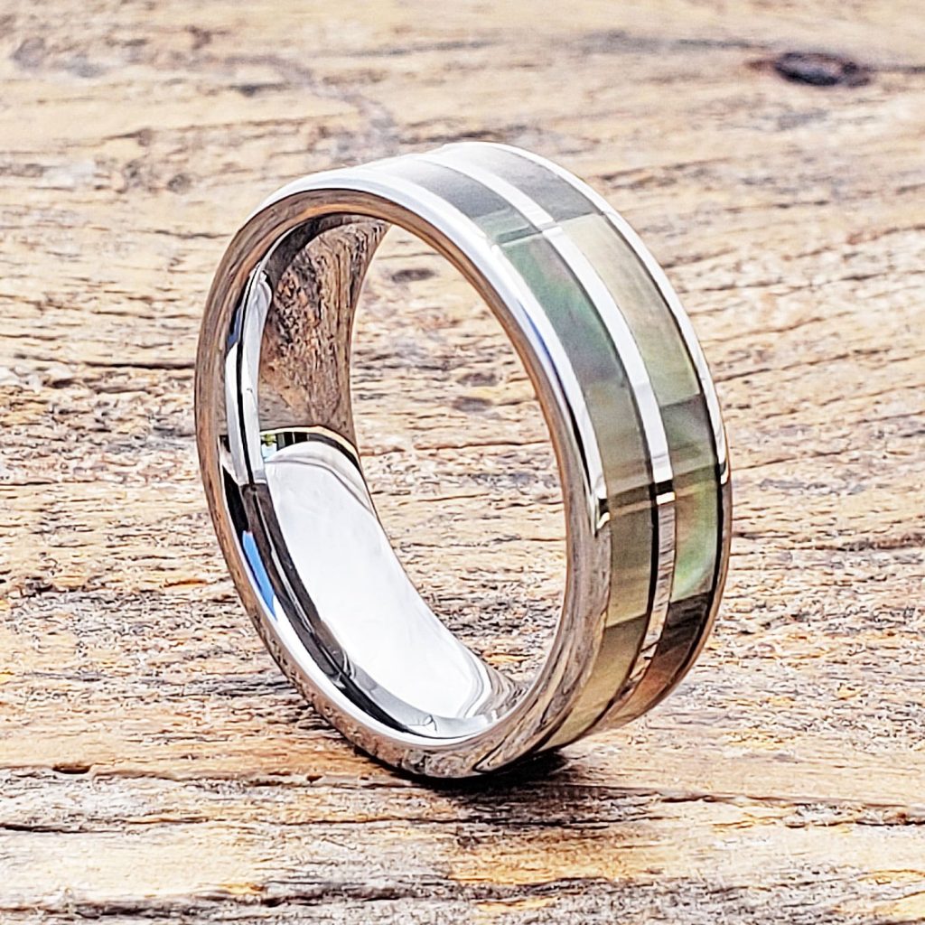 Epic Abalone Mens Inlay Shell Rings - Forever Metals