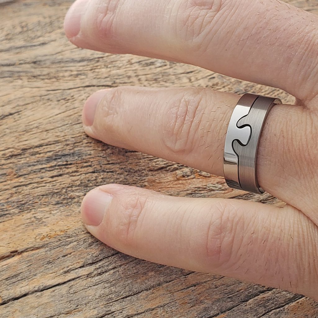Interlocking Polished Puzzle Rings - Forever Metals