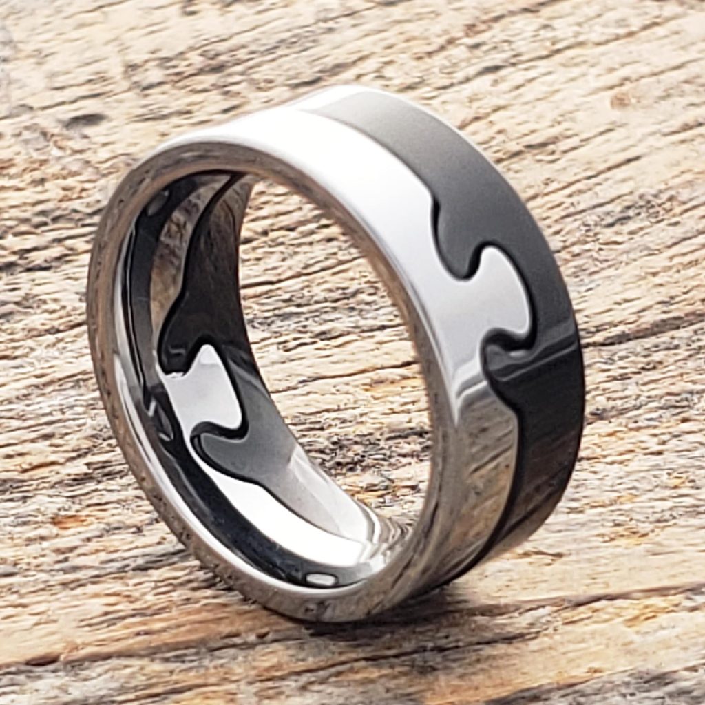 Interlocking Puzzle Rings Forever Metals