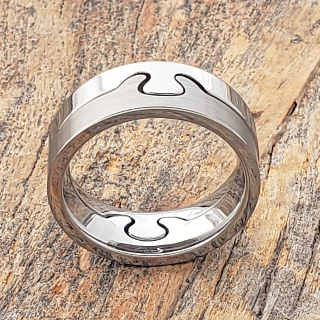 Interlocking Polished Puzzle Rings - Forever Metals