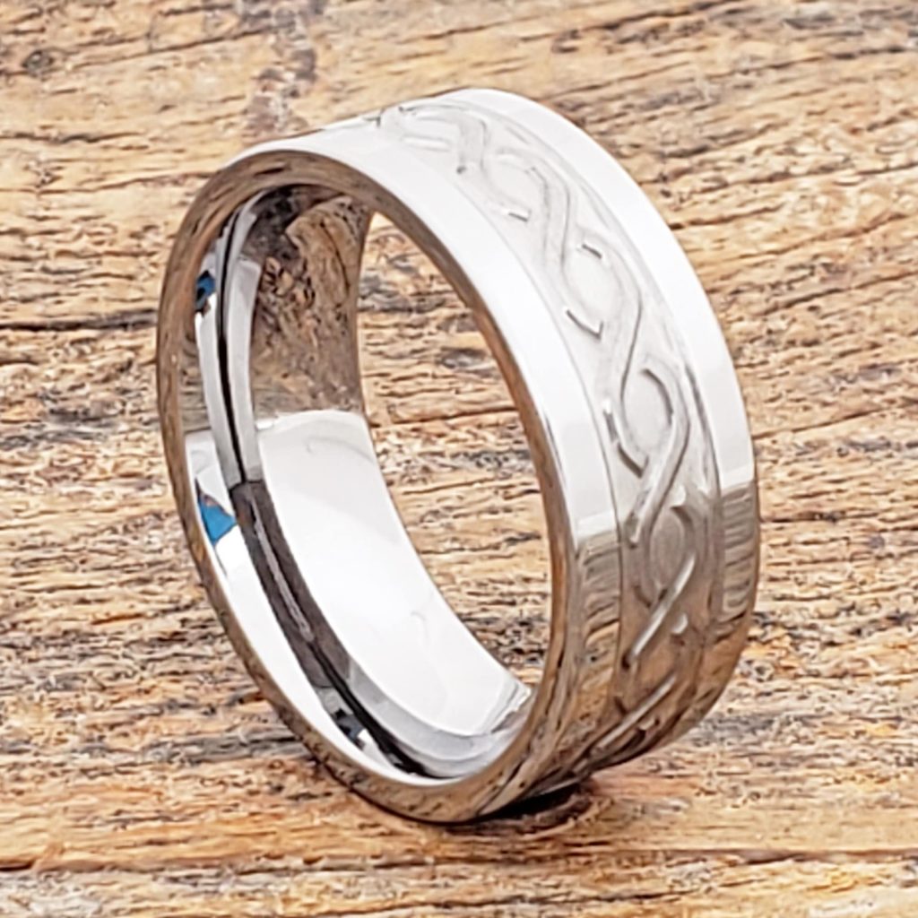 Jupiter Mens Carved Infinity Rings - Forever Metals