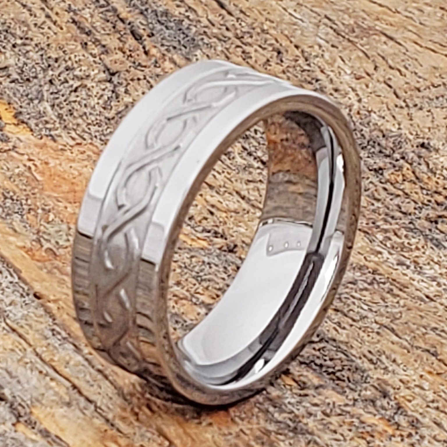 Jupiter Mens Carved Infinity Rings - Forever Metals