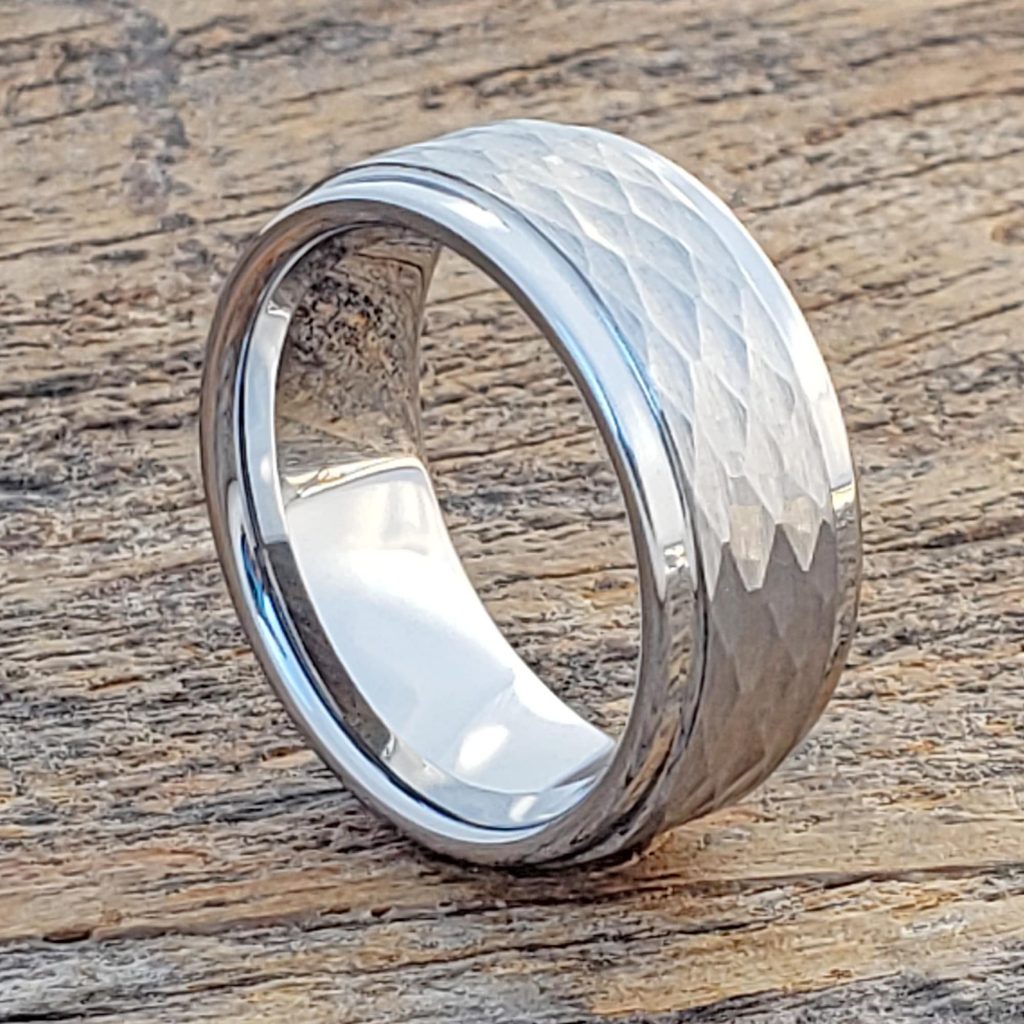 Hammered Rings with special peened polished finish - Forever Metals