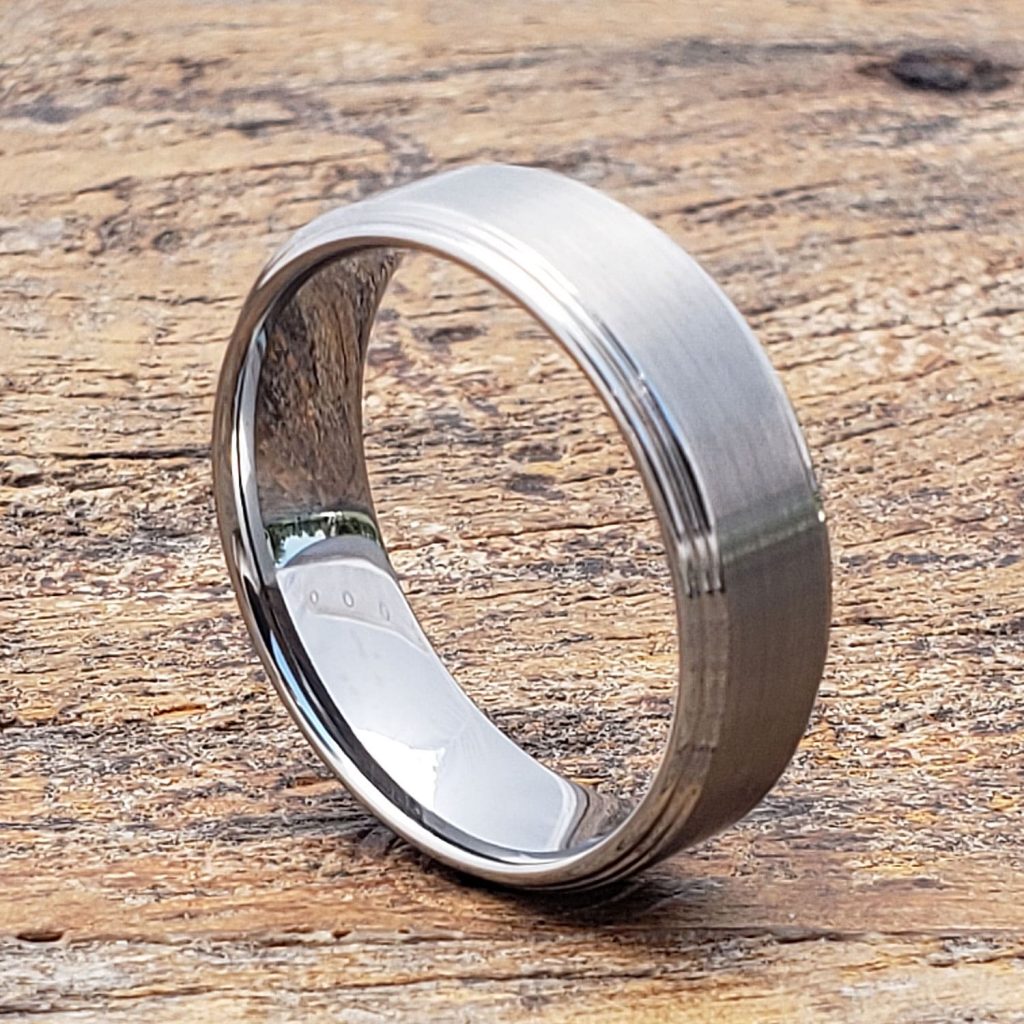 Pluto Satin Brushed Tungsten Rings - Forever Metals