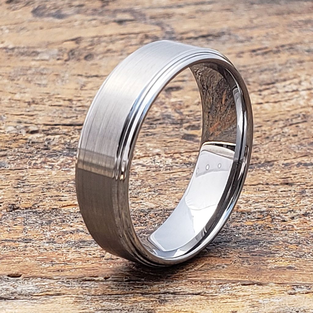 Pluto Satin Brushed Tungsten Rings - Forever Metals