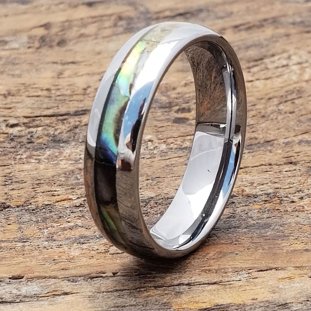 Regal Abalone Mens Inlay Shell Rings - Forever Metals