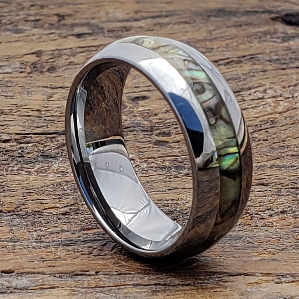 Regal Mens Inlay Abalone Shell Rings - Forever Metals