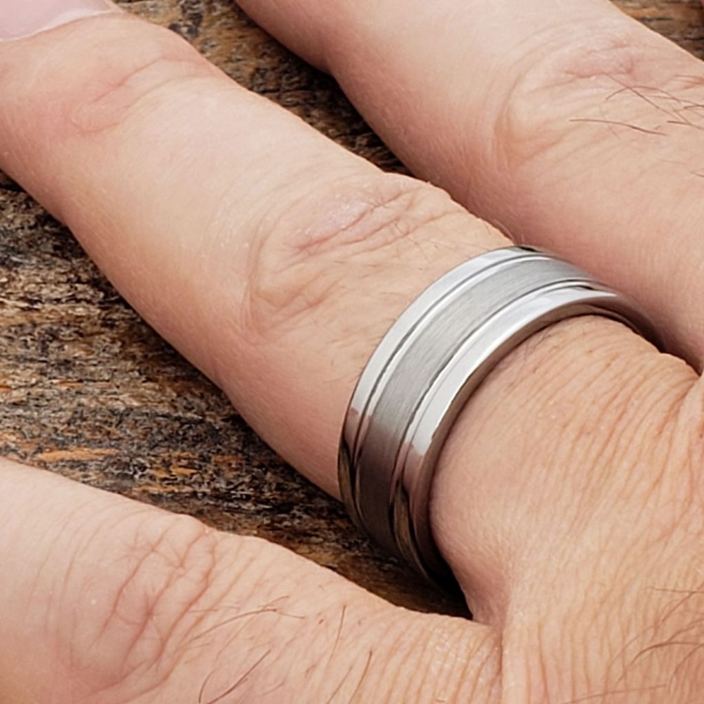 Serpico Brushed Womens Tungsten Rings - Forever Metals