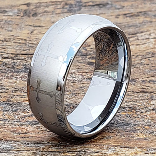 Cross Rings - Step Down Edges | Ultra Polished - Forever Metals