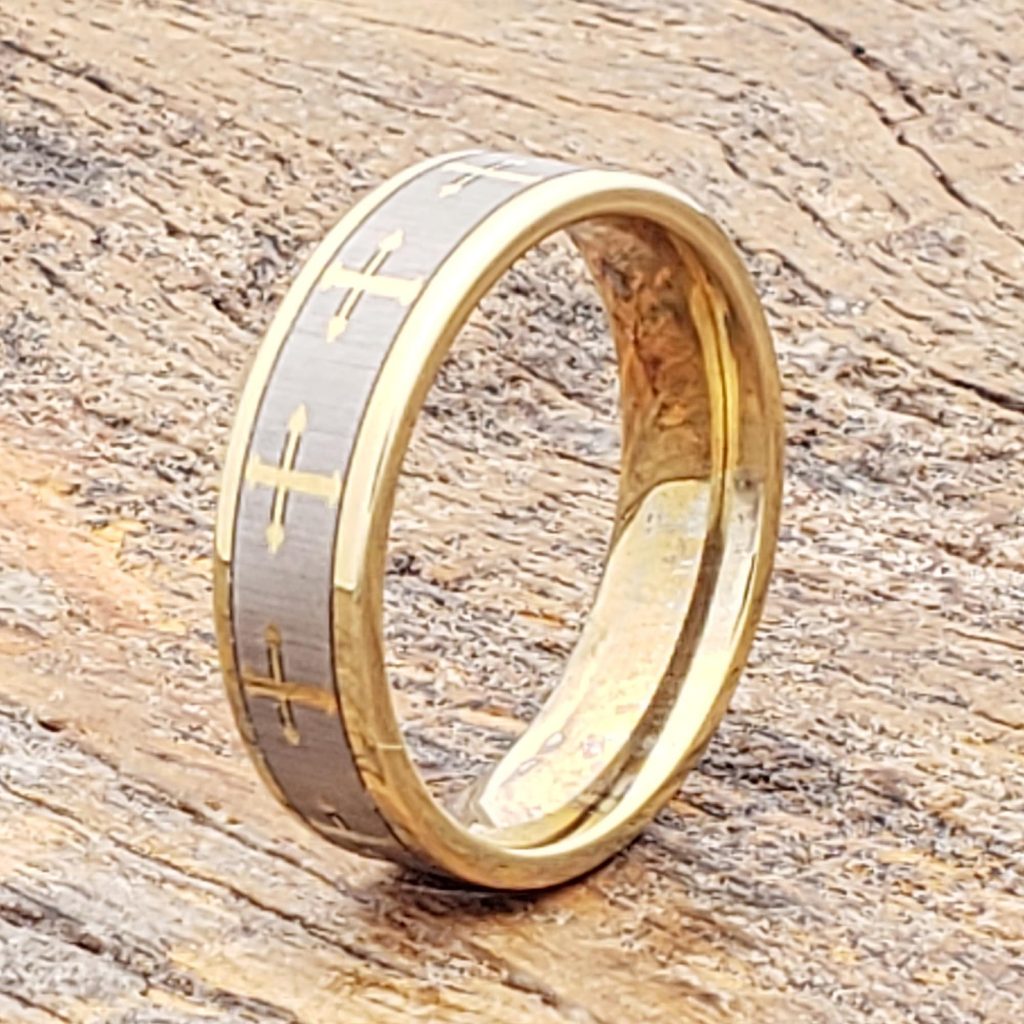 Flat Gold Cross Rings - Precious | Lustrous - Forever Metals