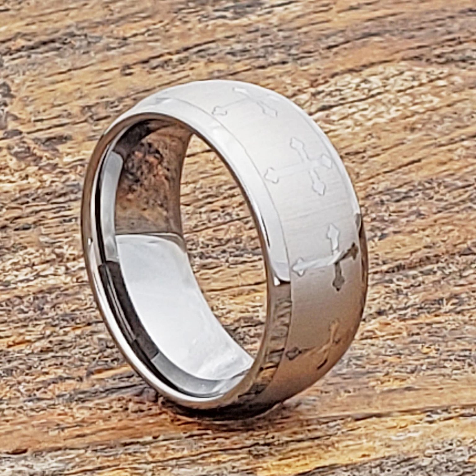 Cross Rings - Step Down Edges | Ultra Polished - Forever Metals