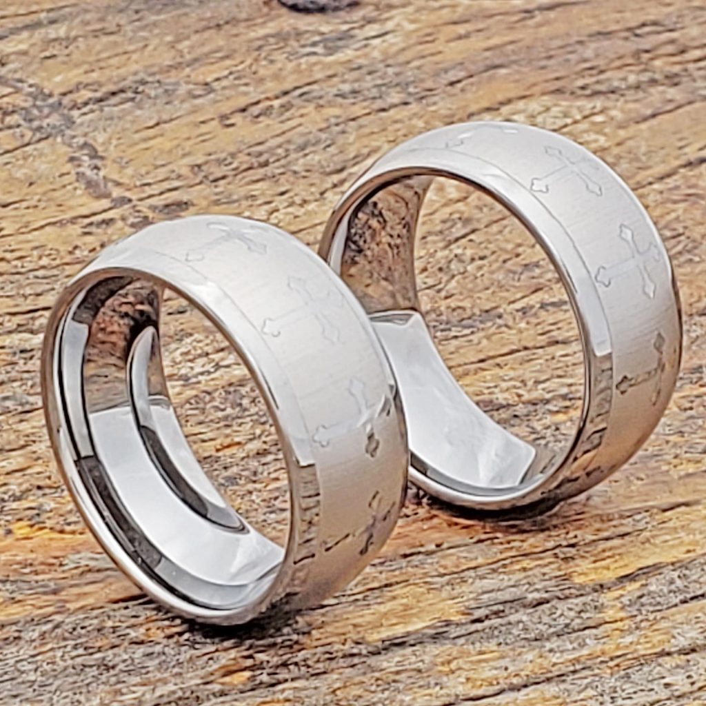 Cross Rings - Step Down Edges | Ultra Polished - Forever Metals