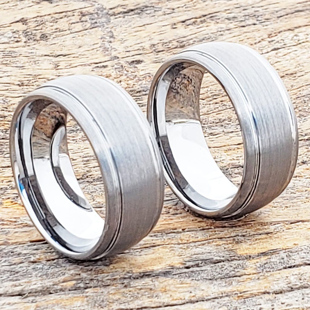 Turbo Contrasting Tungsten Wedding Bands - SALE - Forever Metals